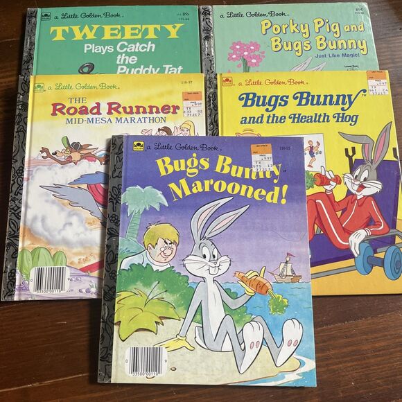 Accents | 5 Little Golden Books Bugs Bunny Road Runner Tweety Sylvester ...